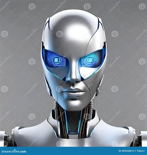 Artificial Intelligence Robot Head Ai Stock Illustration Illustration Of Deep Male 303336812