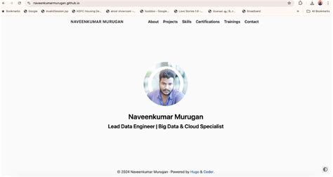 naveenkumar murugan on linkedin dataengineer website hugo