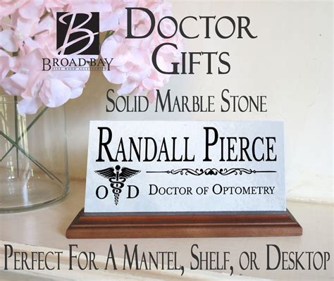 Optometrist Desk Nameplate Personalized Marble T For Ods Man