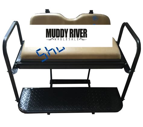 Ezgo Txt Golf Cart Rear Flip Folding Back Seat Kit Muddy River Wholesale