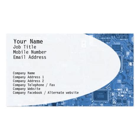 Electronic Circuits Blue Business Card Zazzle