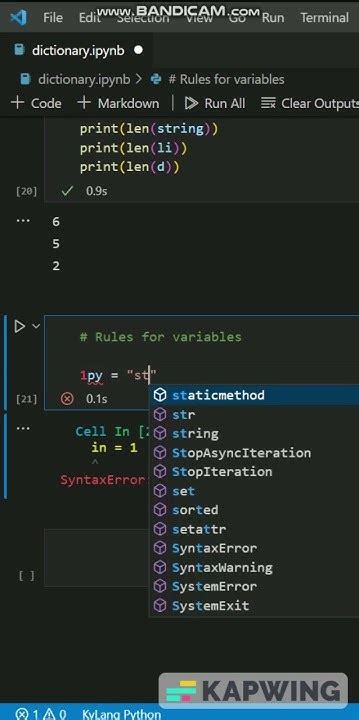Rules For Defining Variable In Python Youtube