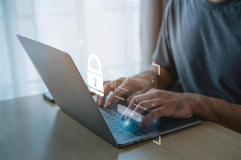 Premium Photo Businessman Key Password To Login Laptop To Access