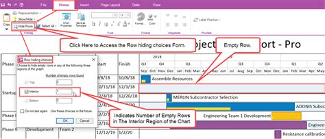 hiding and unhiding rows and swimlanes for version 7 0 onepager documentation
