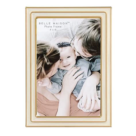 Belle Maison White Gold Enamel Table Top Frame