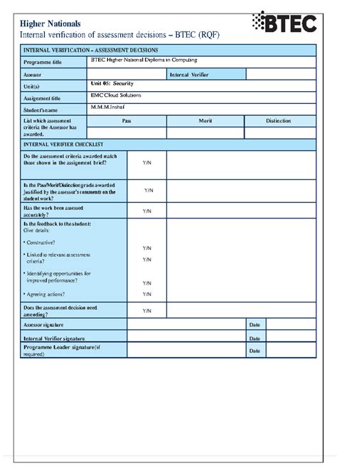 Unit 5 Security Hnd In Computing Final Assignment Higher Nationals Internal Verification Of