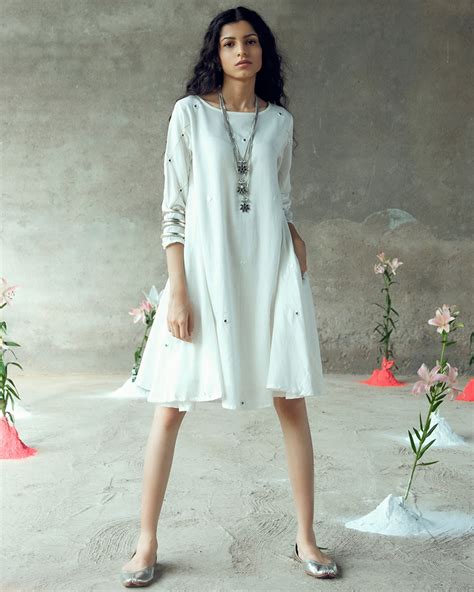 White Swing Dress By Gulaal The Secret Label
