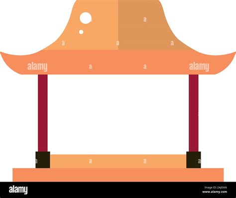 Torii Gate Architecture Traditional Japan Icon Vector Illustration