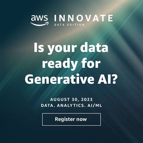 Amazon Web Services Aws On Linkedin Aws Innovate Data Edition
