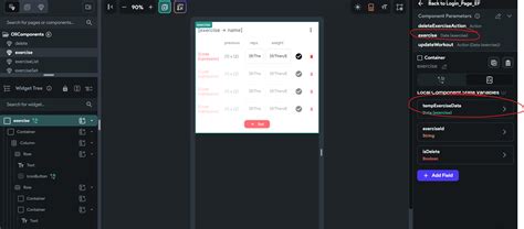 creating a list of dynamic textfields with action parameters