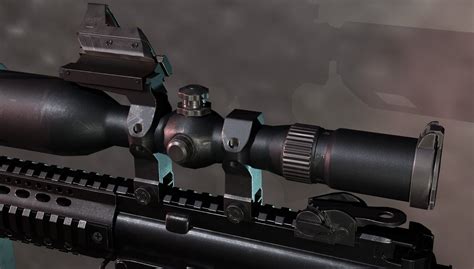 3D Model M4 Rifle Constructor Low Poly 3D Model VR AR Low Poly