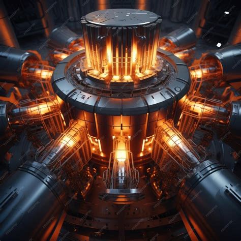 Premium Ai Image Closeup Of Nuclear Reactor Core