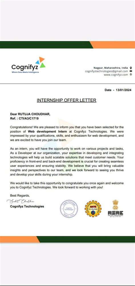 Rutuja Choudhar On Linkedin Intern Internship