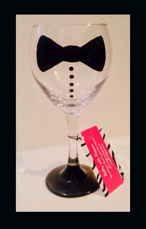 Tuxedo Wine Glass Wine Glass For Groom Wedding Glasses