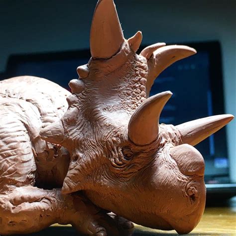 Rhinoceros Clay Sculpture