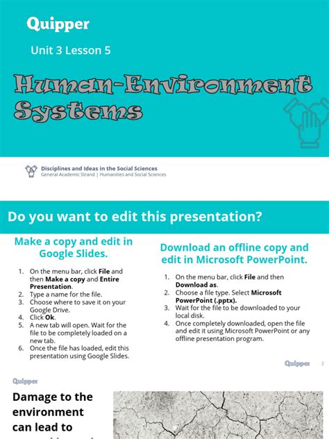 Diss Unit 3 Lesson 5 Human Environment Systems Pdf Human Impact On
