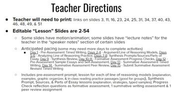 Line Of Reasoning Synthesis 15 Day Unit AP Lang CED Unit 3 By Brimaworks