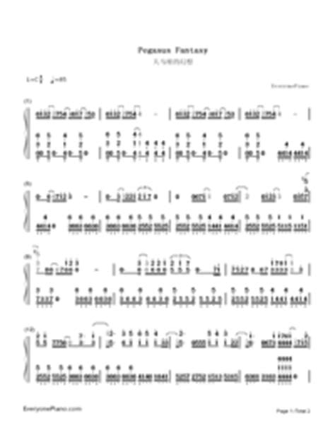 Pegasus Fantasy Saint Seiya Op Free Piano Sheet Music Piano Chords