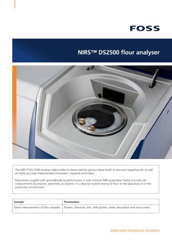 Nirs™ Ds2500 F Foss Analytical Pdf Catalogs Technical Documentation Brochure