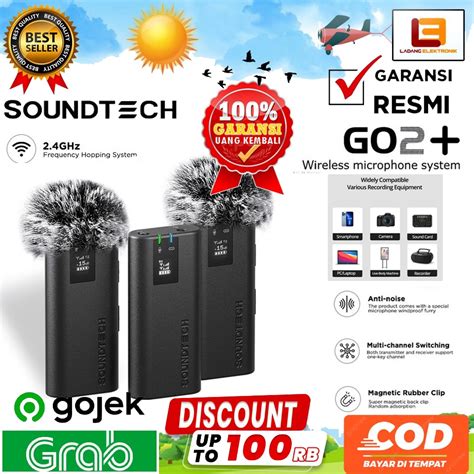 Jual SOUNDTECH GO2+ / GO2 Microphone System 2.4Ghz with Anti Noise ...