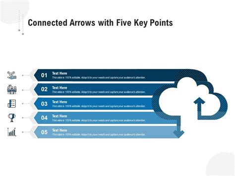 Connected Arrows With Five Key Points Powerpoint Presentation Images Templates Ppt Slide