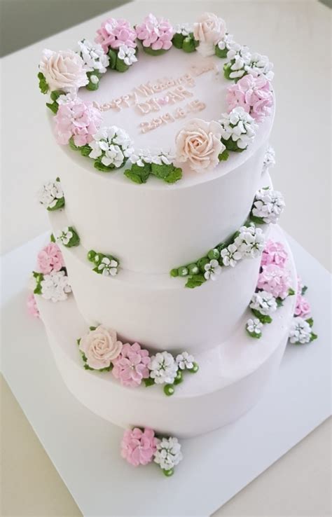 웨딩케이크 생크림플라워케이크3단케이크행사케이크결혼케이크이벤트케이크 신대방플라워케이크 네이버 블로그
