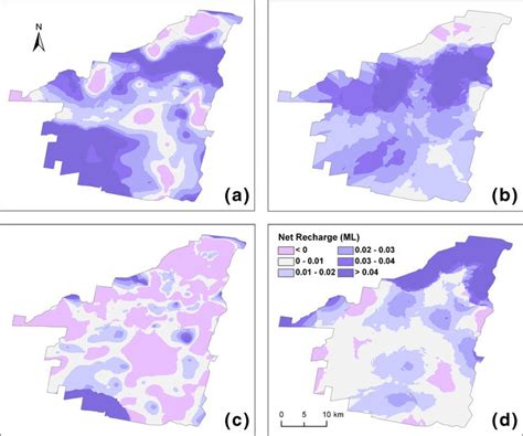 Spatial Distribution Of Selected Seasonal And Annual Net Recharge