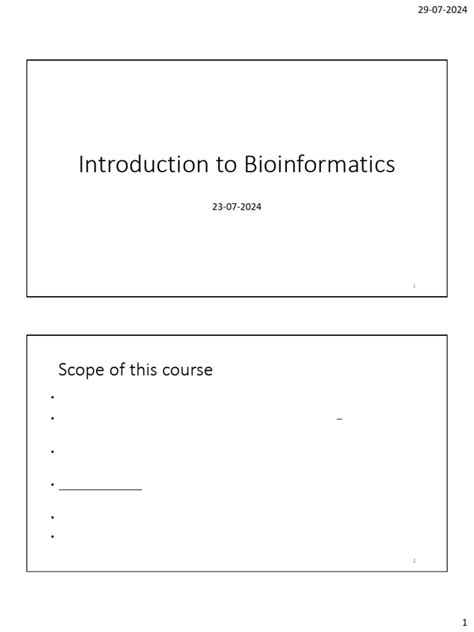 Introduction To Bioinformatics Pdf Bioinformatics Science