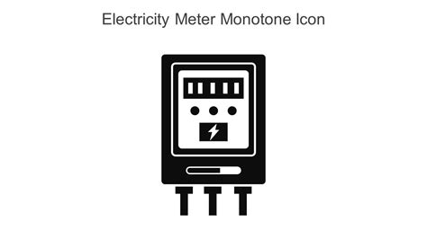 Electricity Meter Monotone Icon In Powerpoint Pptx Png And Editable Eps Format PPT Template