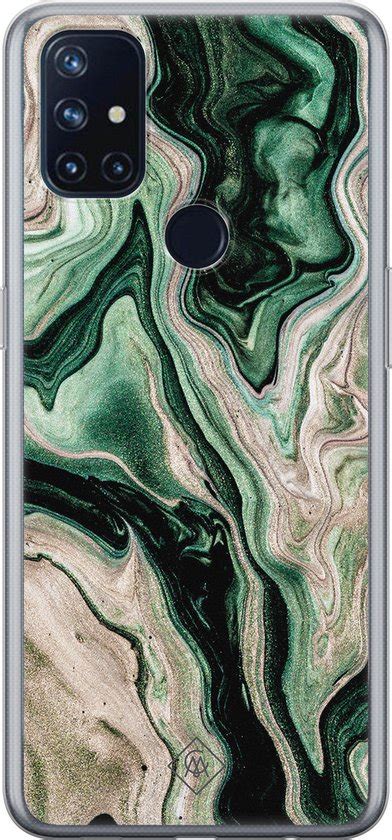 Oneplus Nord N G Hoesje Groen Marmer Marble Bol