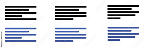 Text Align Icon Vector Set Paragraph Alignment Symbol Align Icon Vector Illustration On White