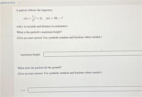 Solved A particle follows the trajectory ³ ₂ t³ t Chegg