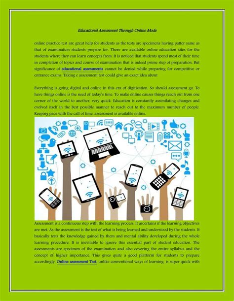 Ppt Educational Assessment Through Online Mode Powerpoint