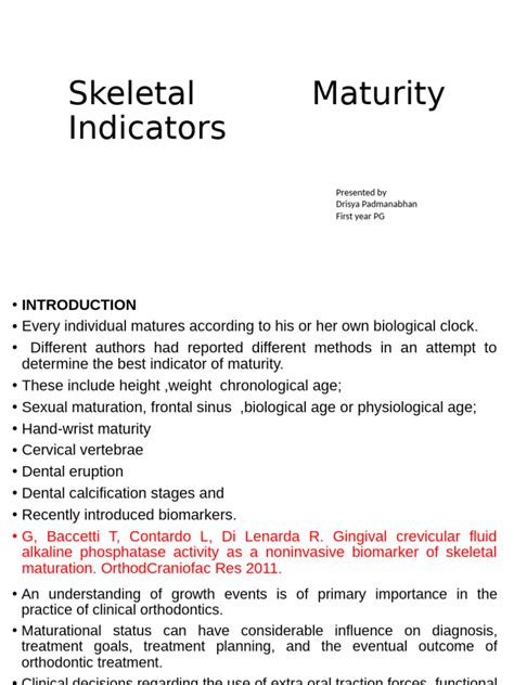 Skeletal Maturity Indicators Pdf Vertebra