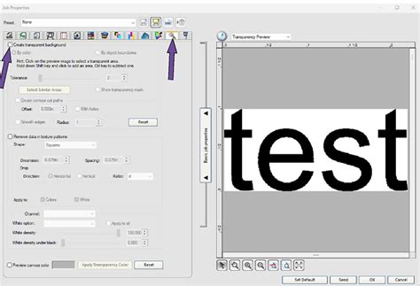 New Features Within The Transparency Tab Of Job Properties Flexi Complete Sa International