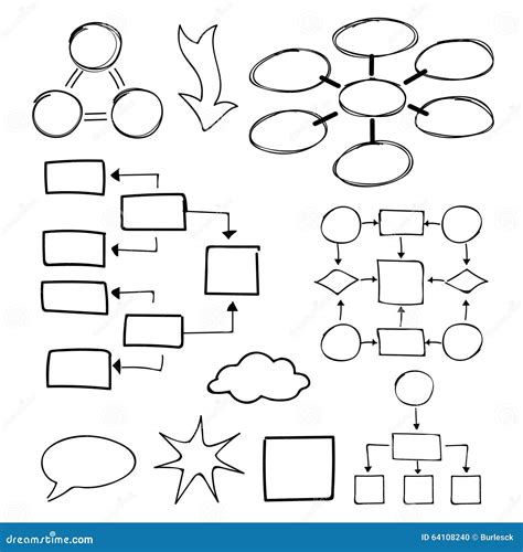 Flowcharts Set Of Flow Charts Schemes Diagrams Vector Illustration CartoonDealer