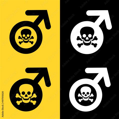 Vettoriale Stock Toxic Masculinity Death Of Manhood And Male Sex