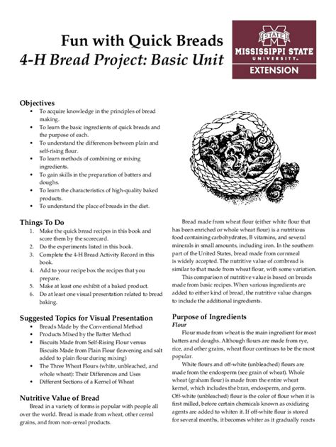 Fillable Online Quick Breads Worksheet Fax Email Print Pdffiller