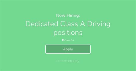 Dedicated Class A Driving Positions At Efitz Logistics