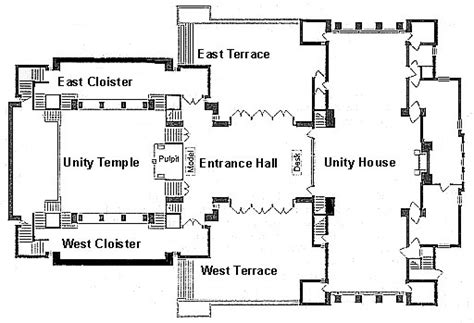 Unity Temple Frank Lloyd Wright Floor Plan Unity Temple Tours Frank