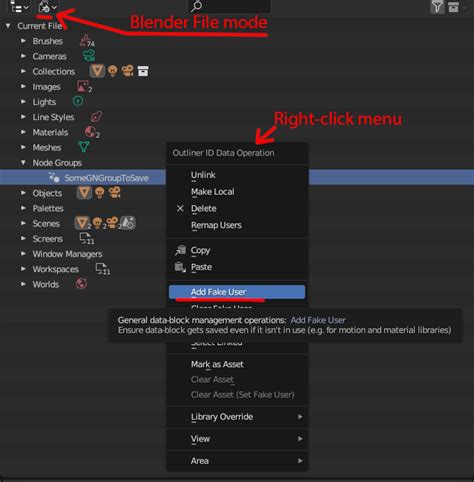 Modifiers How Can I Save Geometry Nodes Group Blender Stack Exchange