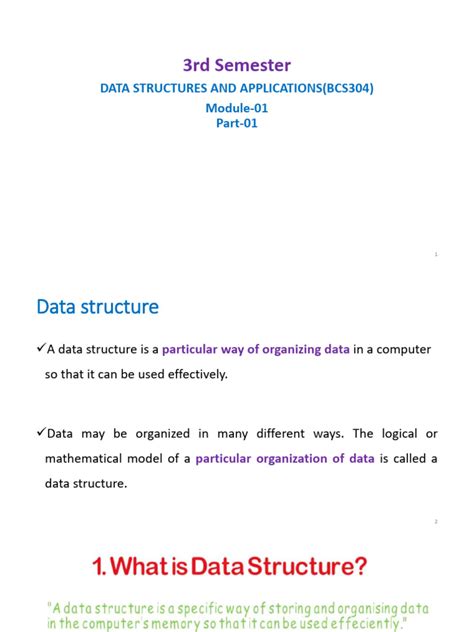 DS Module 01 Part 01 | PDF | Pointer (Computer Programming) | Data Type