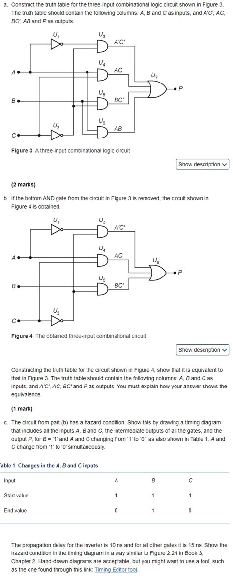 Figure 3 ﻿a Three Input Combinational Logic Circuitb