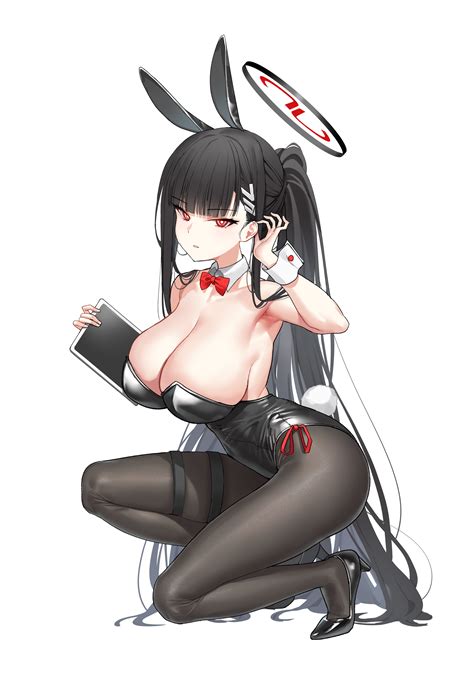 Rule 34 Alternate Costume Armpit Black And Red Halo Blue Archive Bowtie Bunny Ears Bunny Girl