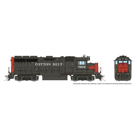 HO EMD GP40 DC Silent SSW Cotton Belt 7607 Rapido Trains Inc