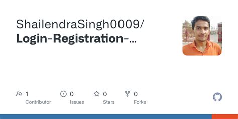 Github Shailendrasingh Login Registration System