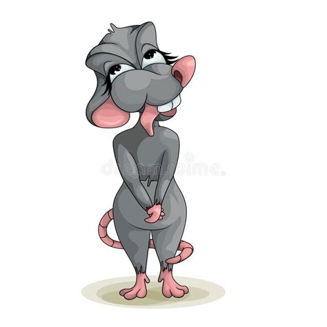 Image Of A Gray Mouse Cartoon Style Stock Vector Illustration Of Cute Concept 249408452