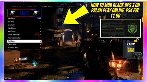 How To Mod Black Ops On PSLAN PLAY ONLINE PS Jailbreak FW YouTube
