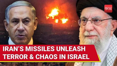 Irans Missiles Rain On Israel Tel Aviv In Panic As Sirens Wail Fear