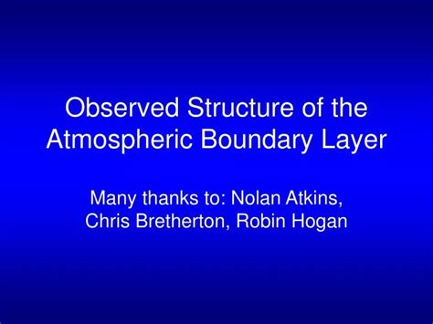 PPT Observed Structure Of The Atmospheric Boundary Layer PowerPoint Presentation ID 2789346